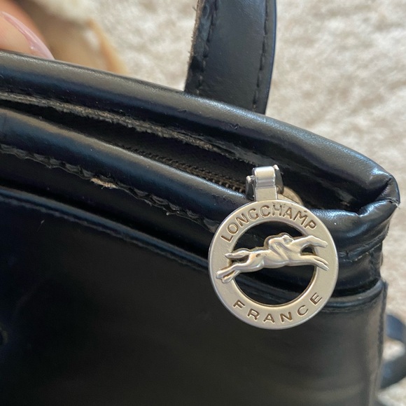 Longchamp | Bags | Longchamp Vintage Black Leather Backpack | Poshmark